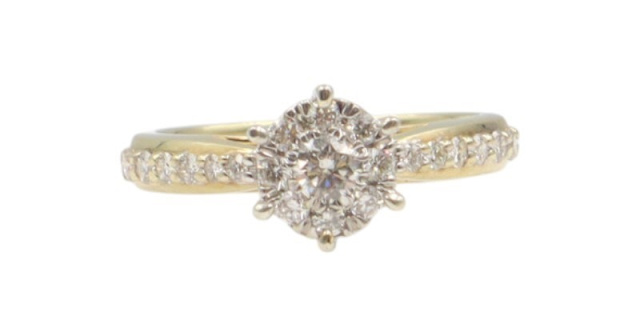 9ct Yellow Gold Ladies Diamond Ring With Stone Size J - 057200023921 ...