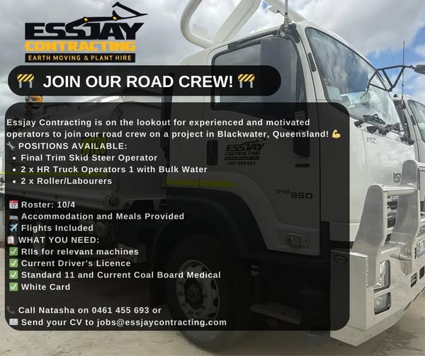 Skilled Operators Wanted(BLACKWATER)(Essjay Contracting Pty Ltd) | Machine & Plant Operator ...