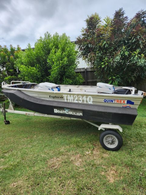 350 Quintrex Explorer and heavy duty Aluminium trailer and motor ...