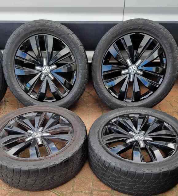 VW AMAROK ALLOY WHEELS GLOSS BLACK GENUINE 2021 20x8 ET43 Talca 4Tyres ...