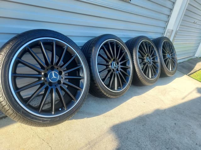 CLA A45 MERCEDES BENZ AMG MATTE BLACK 19 INCH WHEELS AND TYRES | Wheels ...