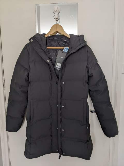 Mountain Design Longline Crest Down Jacket Women Size 8 Black NWT ...