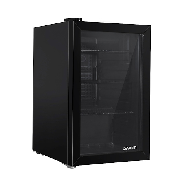 70L Bar Fridge Glass Door w/Light Black - Fridges & Freezers in Albert Park VIC | Gumtree Australia