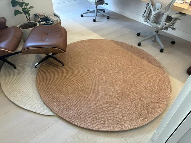 Armadillo “Braid” Round Rug – 1.82m Diameter | Blush - Rugs & Carpets ...