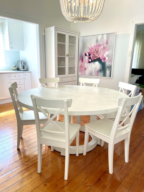 Freedom “Roundhouse” White Round Dining Table Wood - Dining Tables in ...
