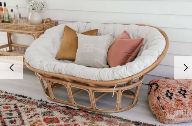 Mamasan Double papasan chair couch Bamboo lounge Rattan love seat ...