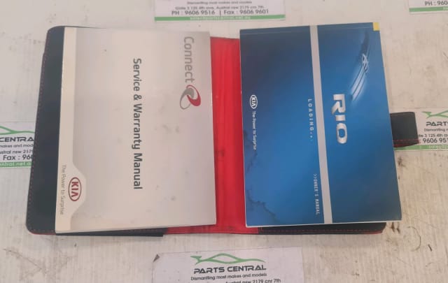 2016 KIA RIO UB HATCH LOGBOOKS/OWNERS HANDBOOK 11 12 13 14 15 16 ...