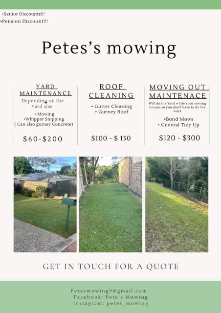 Anyone look for some yard work to be done please message for a quote ...