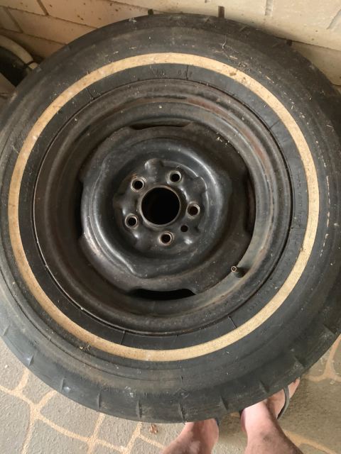 Early Valiant wheels and tyres by 4 with hubcaps. | Wheels, Tyres ...