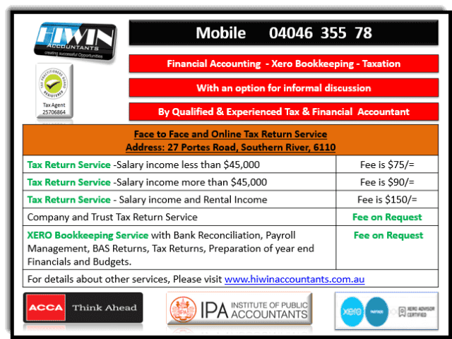 Tax Return, Bookkeeper and Accounting Services | Tax, Insurance ...