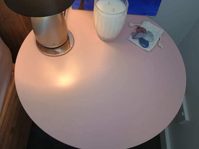 Lightweight pastel side table stands 56cm tall with a diameter of 50cm - Buffets & Side Tables ...