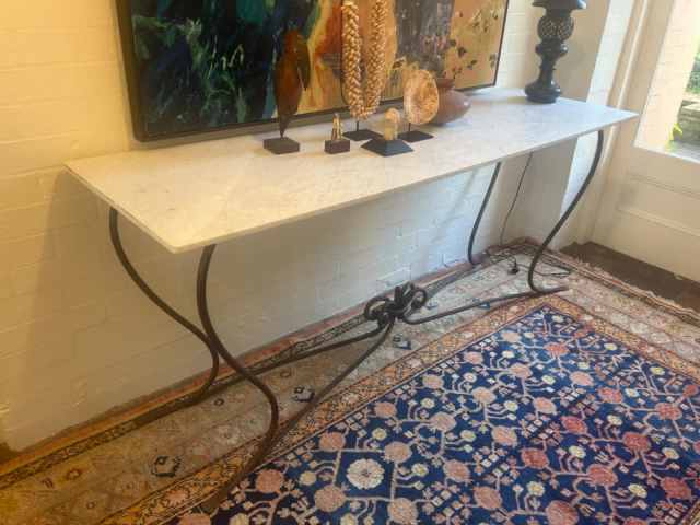Console table marble and wrought iron - Buffets & Side Tables in ...