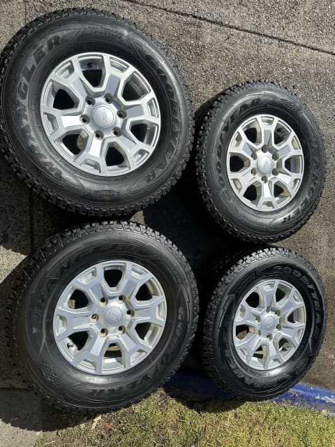 Ford Ranger XLS 16” factory wheels fitted with Goodyear tyres | Wheels ...