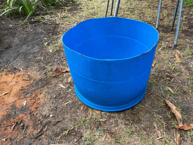 Plastic half drums for large plants, vegetables, and small trees | Pots ...