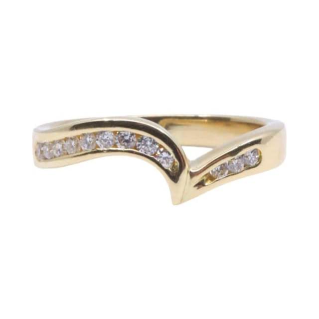 18ct Yellow Gold Ladies Diamond Ring Size J 0.17ct TDW 024300269928 ...