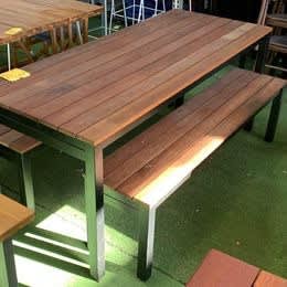 New 3 piece Outdoor setting galvanised tables and benches outdoor ...