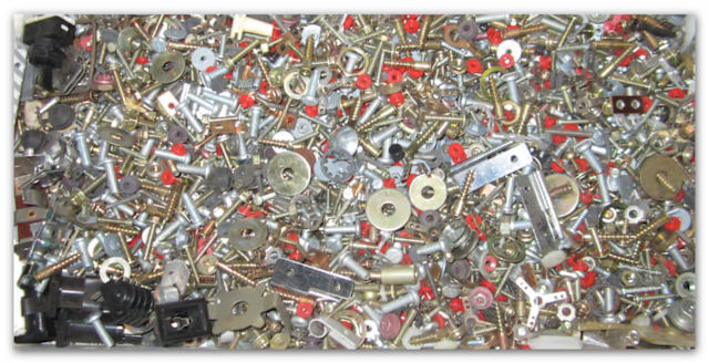 Box of thousands of computer & electronic bits & pieces +computer fans ...