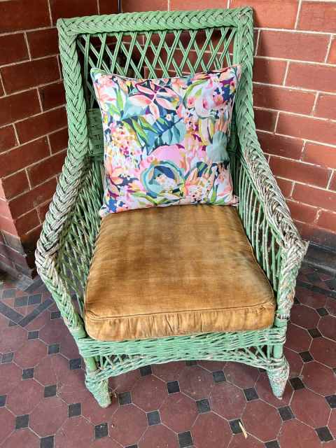 Original 1930s cane armchair vintage provincial rustic design sturdy ...