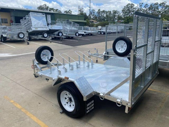 8x5ft MOTORBIKE/ATV FLATDECK TRAILER 750kg ATM Incl RAMP/JOCKEY WHEEL ...