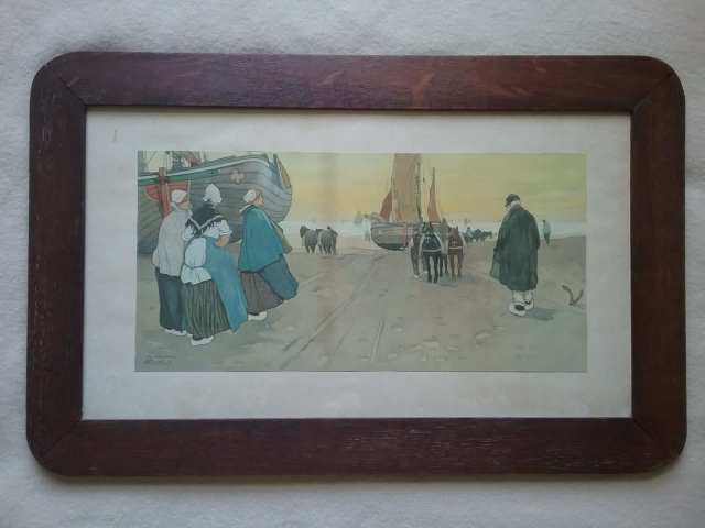 ANTIQUE PRINT HENRI CASSIERS (BELGIAN) ARTS AND CRAFTS COLOUR PRINT ...