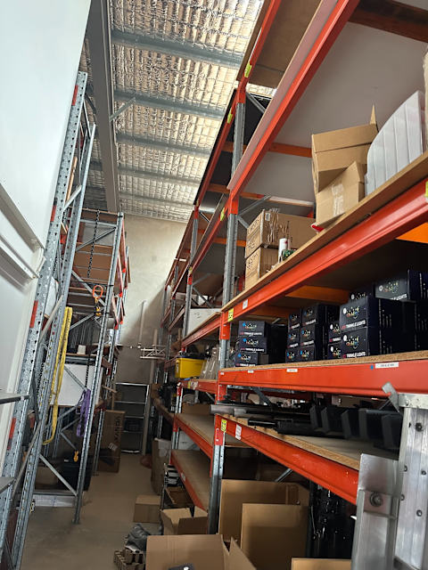 Pallet Racking with boards and board supports - Tool Storage & Benches ...