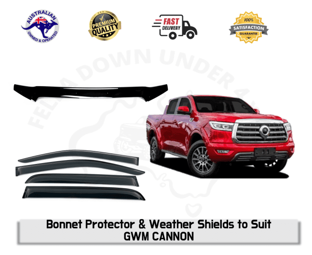 Bonnet Protector & Weather Shields GWM CANNON 2020&plus | Auto Body ...