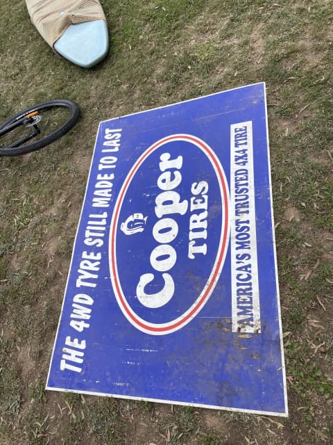 Giant Antique Steel Cooper Tires Sign - Antiques in Goulburn NSW ...