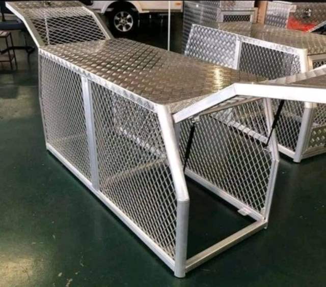 PRICED TO CLEAR! Aluminium Ute Dog Box 1780x700x850mm 2 Gullwing Doors ...