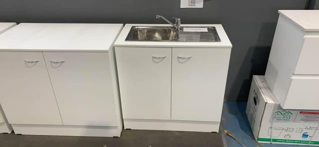 New Base unit sink mixer tap and waste package assembled laundry ...