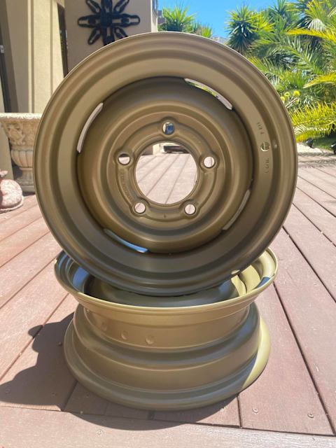 Perentie or trailer rims ROH drab green in colour brand new | Wheels ...