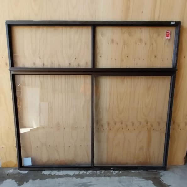 Bronze Aluminium Framed Sliding Window - 1690mm High x 1840mm Wide ...