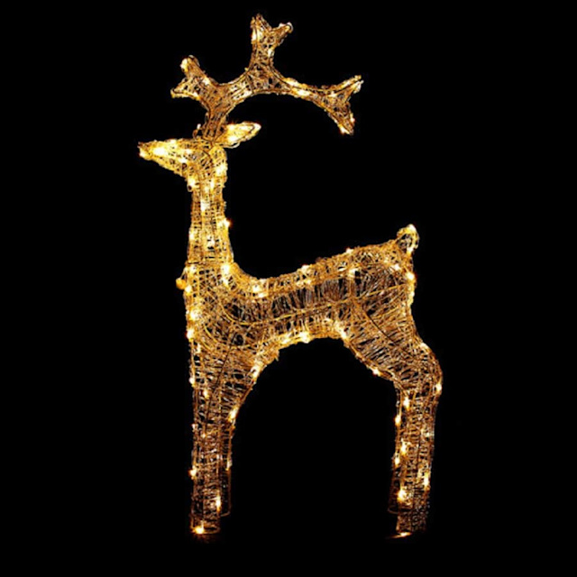 Large LED Stag Reindeer Christmas Deco.110cm Height Part No.: SAR120WW ...