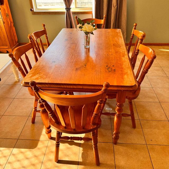 🍁FREE DELIVERY🍁DS25.17 - COLONIAL DINING SET WITH 6 CHAIRS - Dining ...