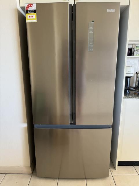 Haier 489L French Door Frost Free Fridge Satina Silver HRF520FS ...