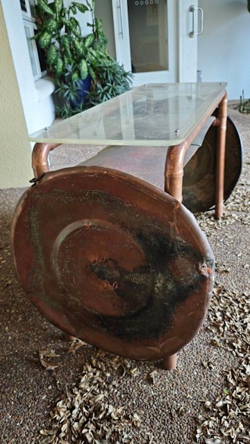 Copper desk with perspex top - Desks in Millner NT | Gumtree Australia