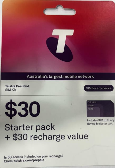 Telstra $30 Prepaid Sim Card Starter Pack | Miscellaneous Goods ...