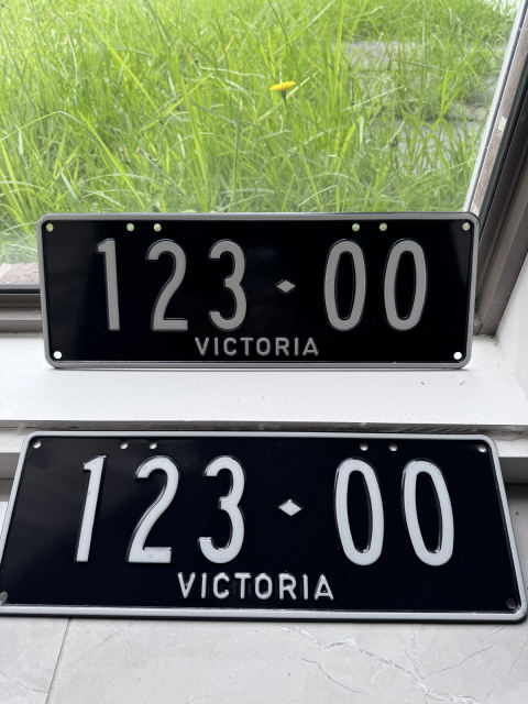 Vic number plate Heritage style 123OO | Other Parts & Accessories ...