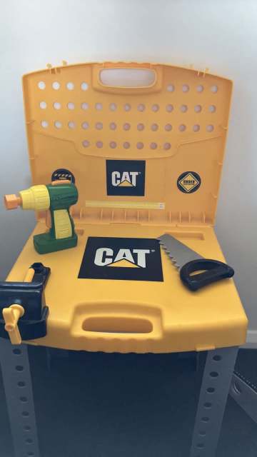 Tradie playset with CAT workbench, John Deere tool belt, and more ...