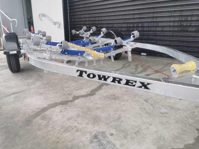 TOWREX TRF5.0M13SL Single Axle Roller Boat Trailer 1460kg GVM ...
