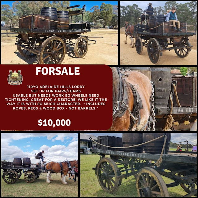Lorry, Carriage, Plough, Horseworks, various horse drawn implements ...