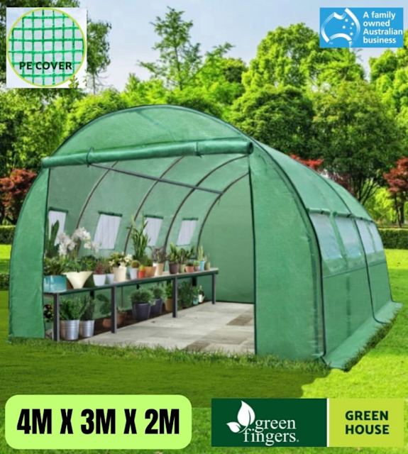 4M X 3M X 2M Greenhouse Garden Shed Walk In Green House - Sheds ...