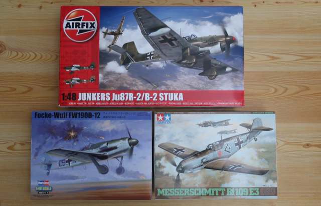 Set of 3 WWII German War Plane Model Kits 1/48 Scale - Collectables in ...