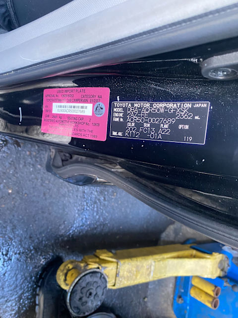 WRECKING/DISMANTLING Toyota Estima ACR50 2.4ltr 2007 model | Wrecking ...