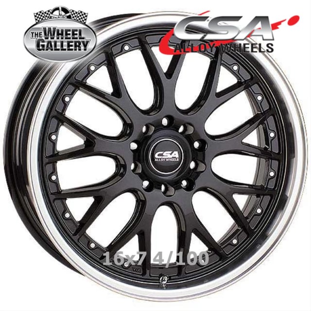 CSA Mako 16x7 4/100 P40 Gunmetal Black Machined Lip | Wheels, Tyres ...