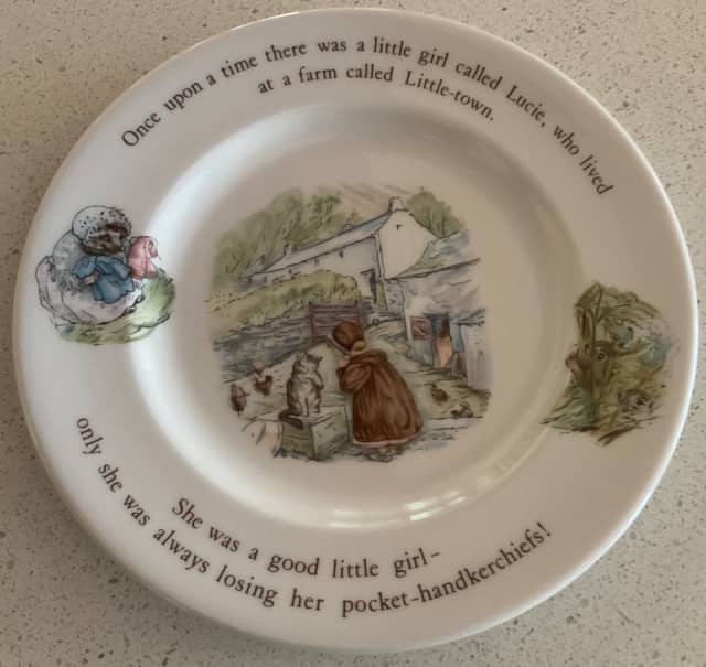 Wedgwood Mrs Tiggy-Winkle plate, Beatrix Potter design - $35 ...