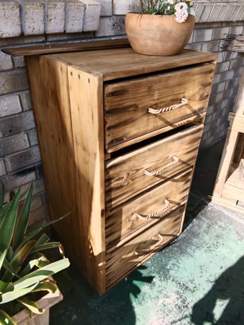 Solid heavy tall boy . Beautiful and unusual | Antiques | Gumtree ...