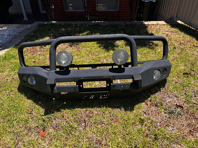 MCC Rocker Bar bullbar for Triton MN with lightforce spot lights | Auto ...