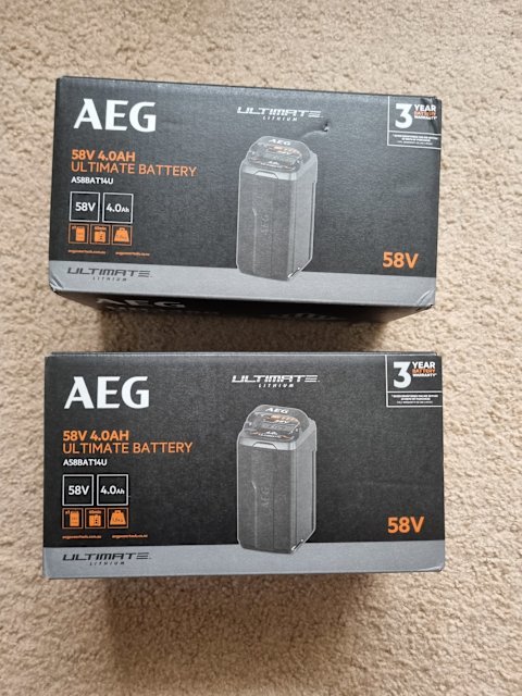 AEG 58V 4AH Battery Brand New ( Two available) - Power Tools in ...