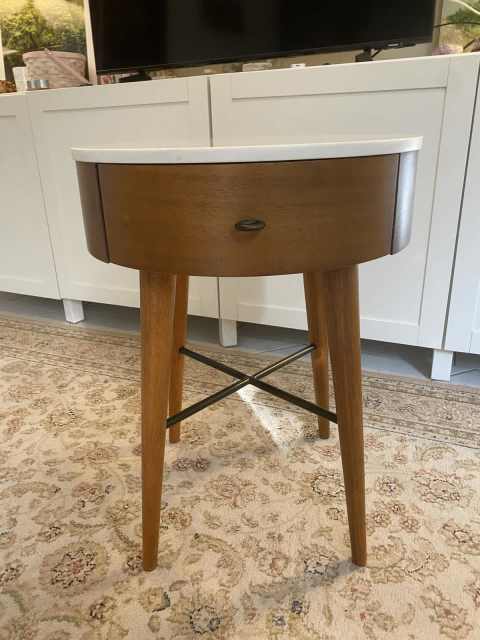 West Elm small Penelope Bedside Table (46 cm) | Bedside Tables ...