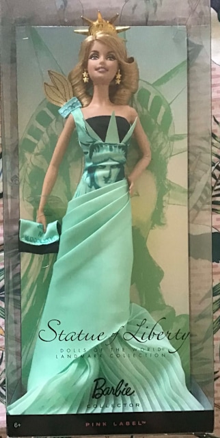 BARBIE SIGNATURE PINK LABEL STATUE OF LIBERTY WORLD OF DOLLS NEW BOX ...